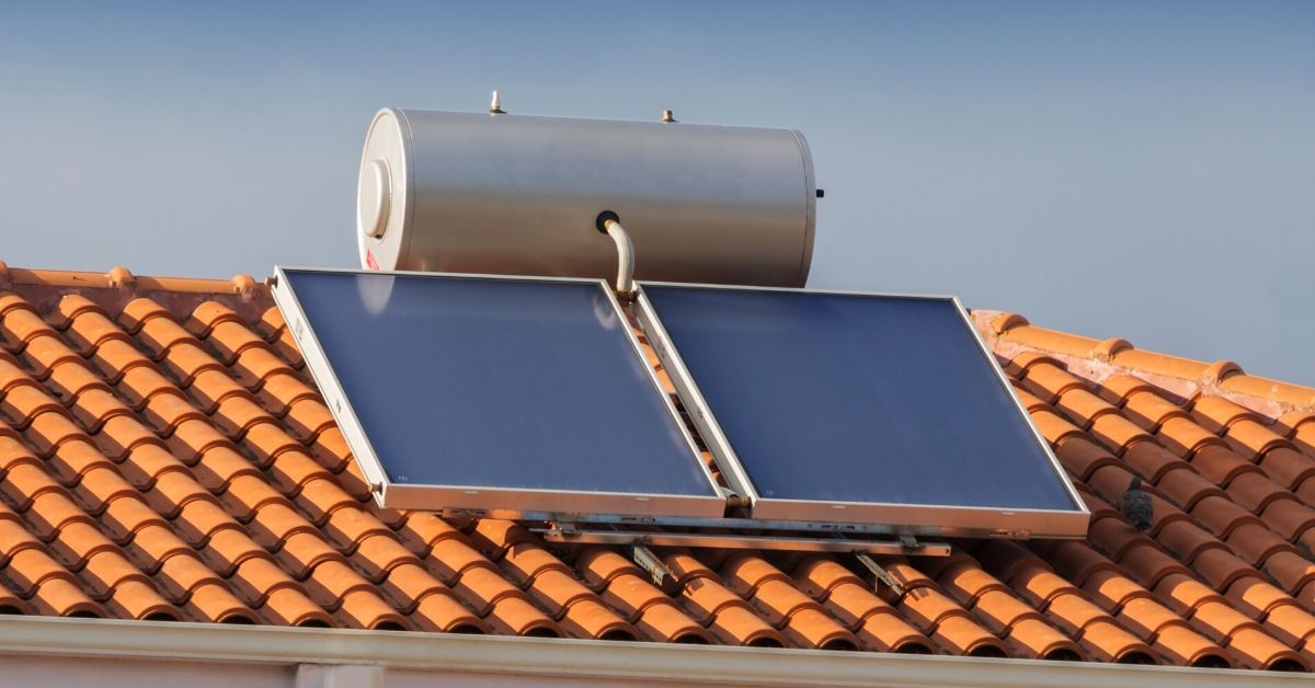 Solar panel water heater store